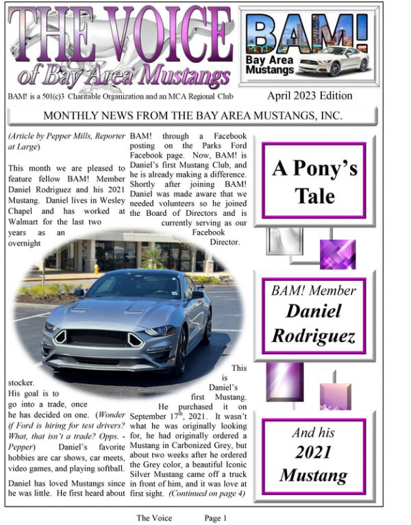 Newsletters – Bay Area Mustangs