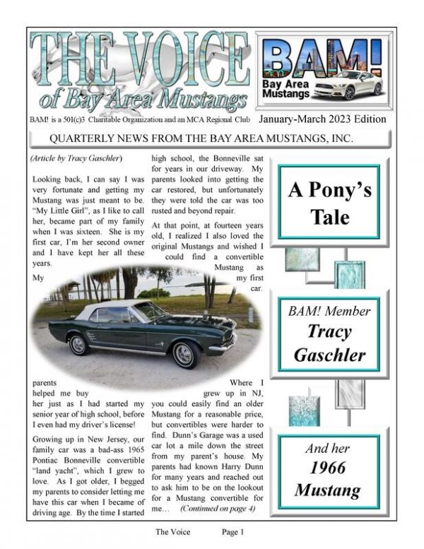 Newsletters – Bay Area Mustangs