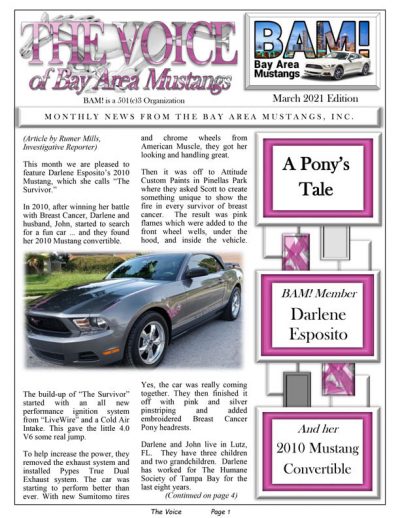 Newsletters – Bay Area Mustangs