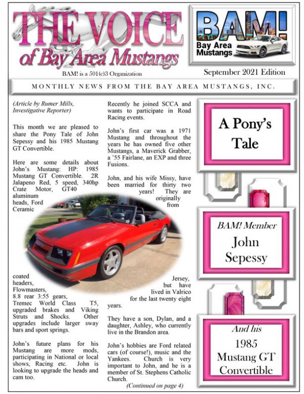 Newsletters – Bay Area Mustangs
