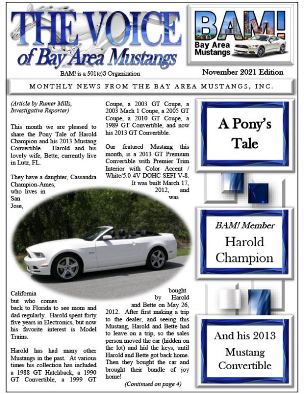Newsletters – Bay Area Mustangs