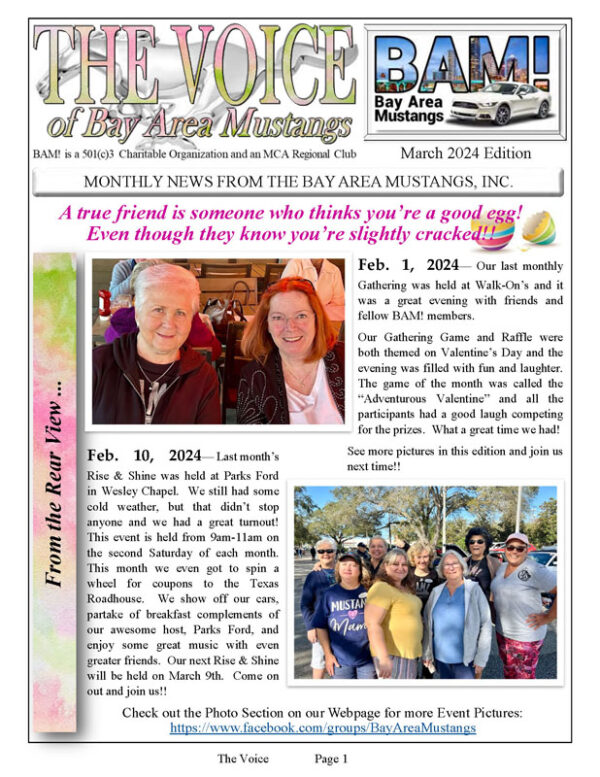 Newsletters – Bay Area Mustangs