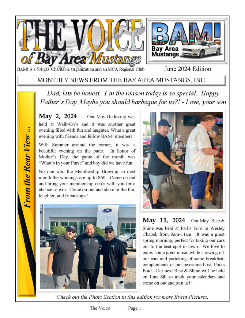 Newsletters – Bay Area Mustangs